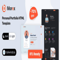 قالب Tailwind نمونه کار شخصی Morex