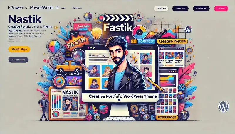 Nastik قالب وردپرس خلاقانه برای سایت نمونه‌کارهای حرفه‌ای