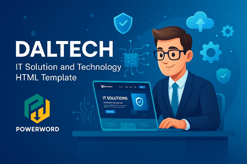 Daltech قالب HTML حرفه‌ای برای شرکت‌های فناوری و خدمات IT با طراحی مدرن ...