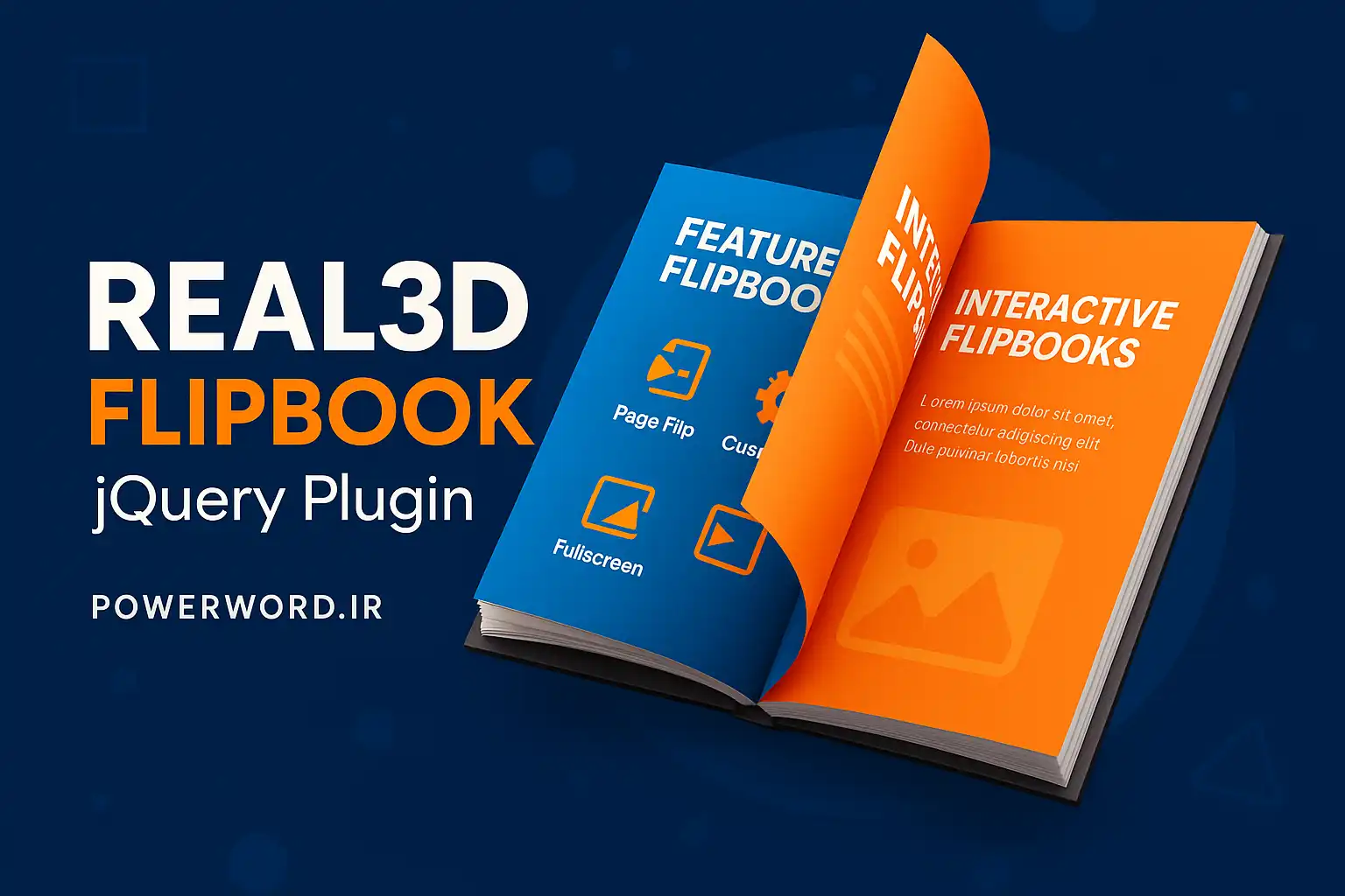 افزونه Real3D FlipBook jQuery نمایش کتاب دیجیتال با ورق‌زدن واقعی